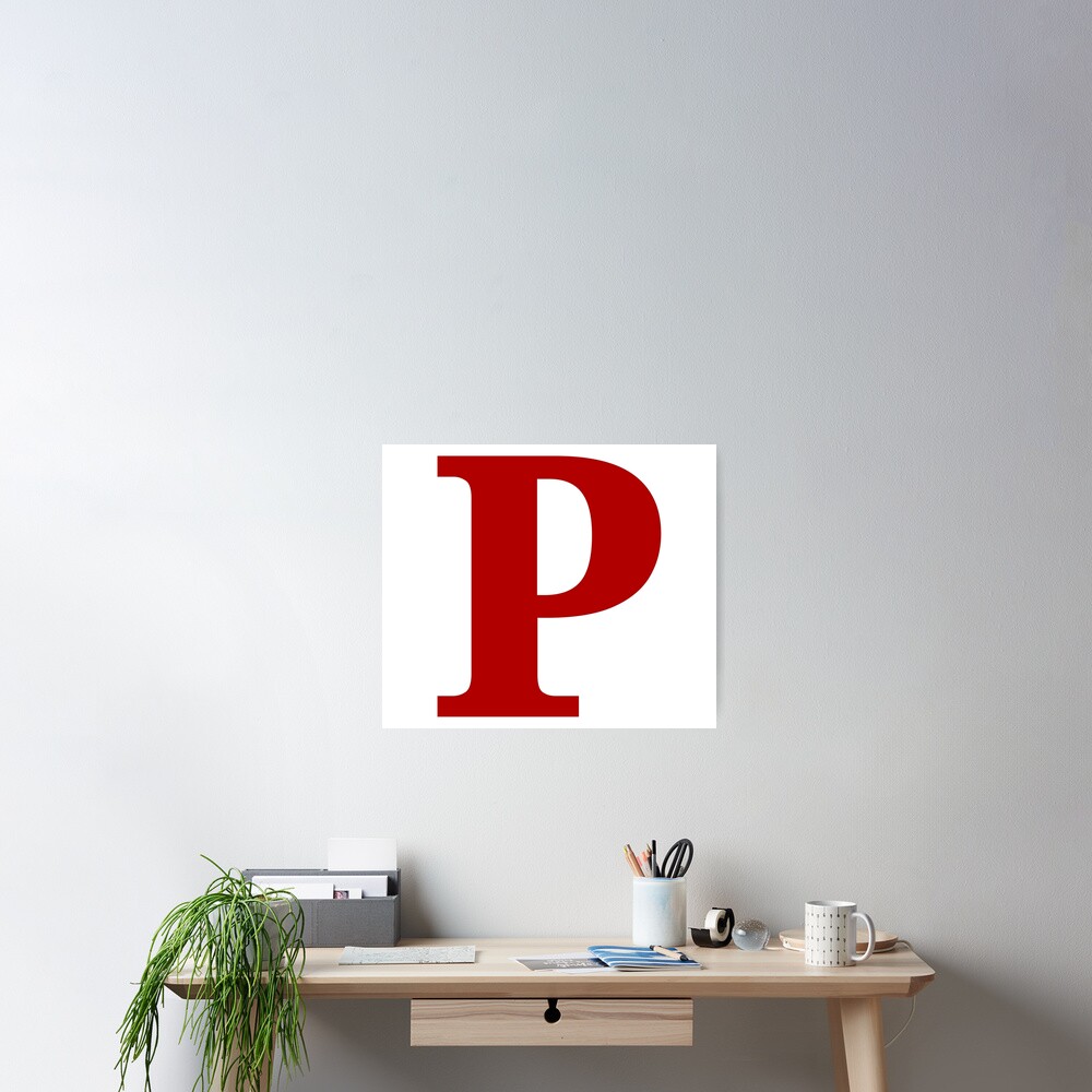 "Red Color Letter P" Poster for Sale by DevineDesignz | Redbubble