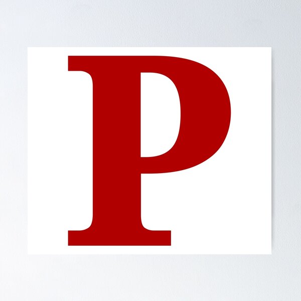"Red Color Letter P" Poster for Sale by DevineDesignz | Redbubble