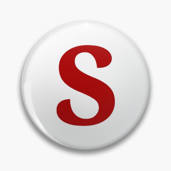 "Red Color Letter S" Pin for Sale by DevineDesignz | Redbubble