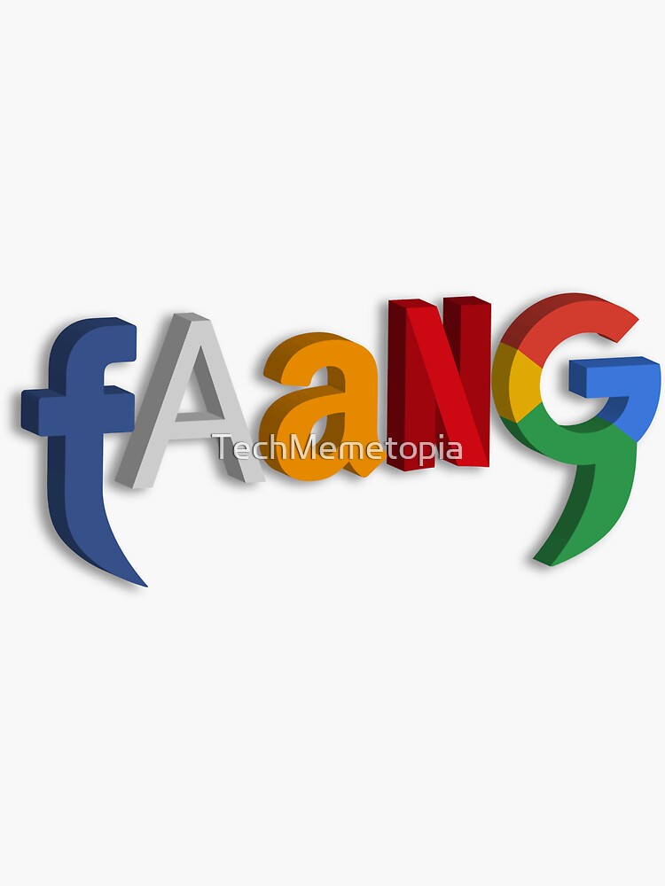 "FAANG Top Tech Sticker " Sticker for Sale by TechMemetopia | Redbubble