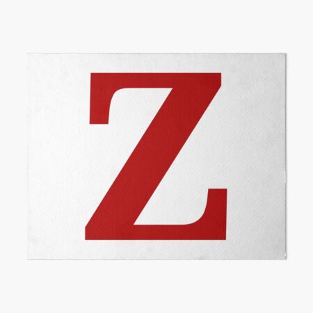 Red Color Letter Z Art Board Print For Sale By Devinedesignz Redbubble