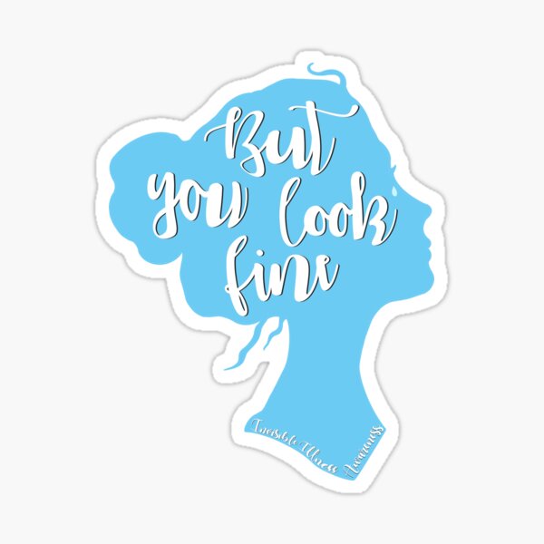 "But You Look Fine Woman Silhouette Blue" Sticker for Sale by ...