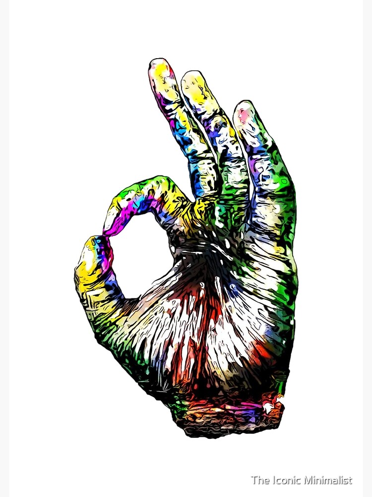 "The Excellent Hand Sign - Rainbow Edition" Poster for Sale by ...