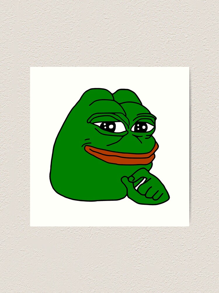 "Pepe the frog thinking meme" Art Print by aMemeStore | Redbubble