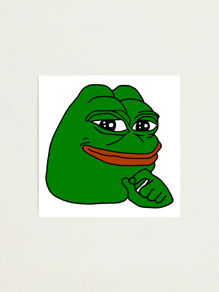 "Pepe the frog thinking meme" Photographic Print by aMemeStore | Redbubble