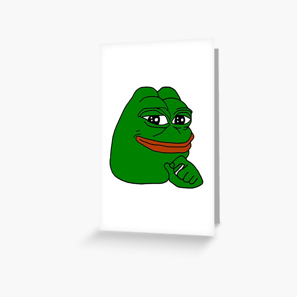 "Pepe the frog thinking meme" Greeting Card for Sale by aMemeStore ...