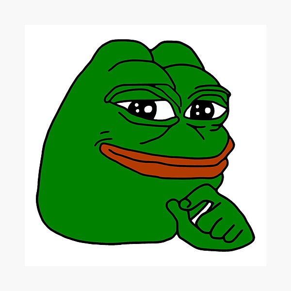"Pepe the frog thinking meme" Photographic Print by aMemeStore | Redbubble