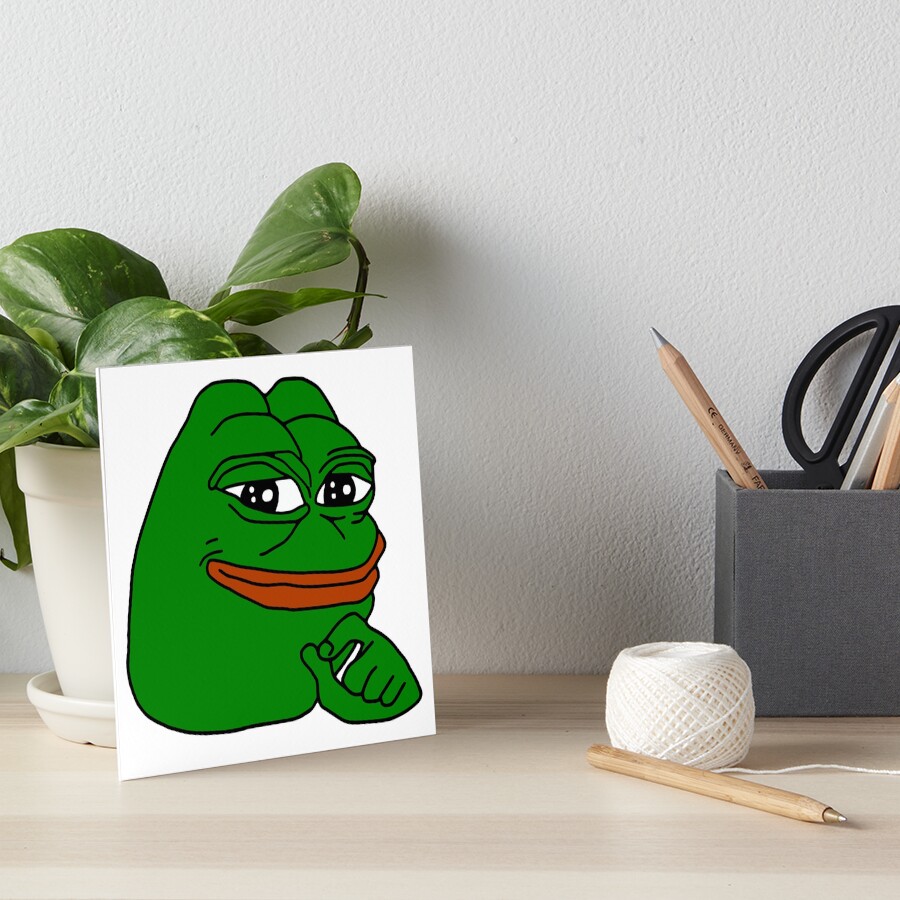 "Pepe the frog thinking meme" Art Board Print by aMemeStore | Redbubble