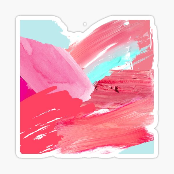 "Paint Strokes in Color Abstract Art" Sticker for Sale by designlee ...