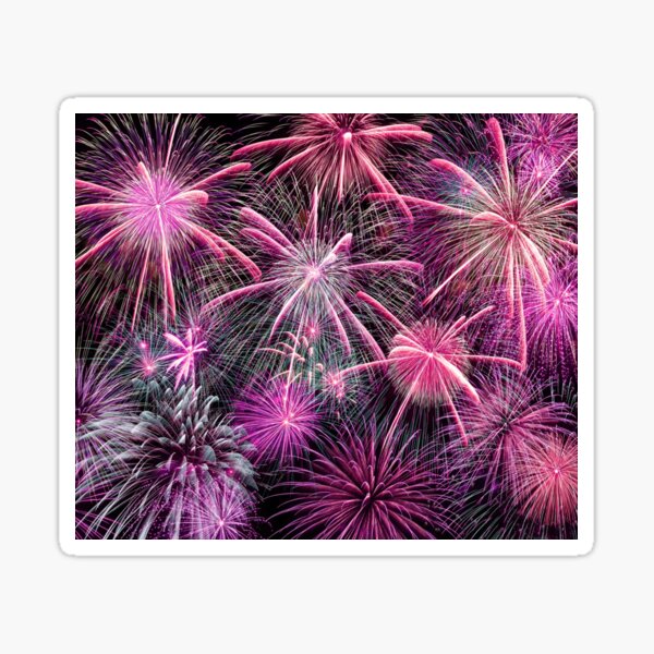 "Pink Firework Design Bonfire Night Celebration" Sticker for Sale by ...