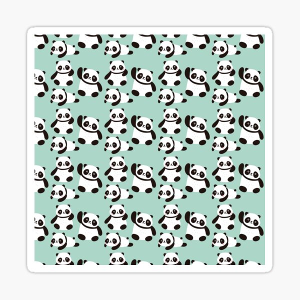 "Pandas, Pandas, Pandas!" Sticker for Sale by debscre8tions | Redbubble