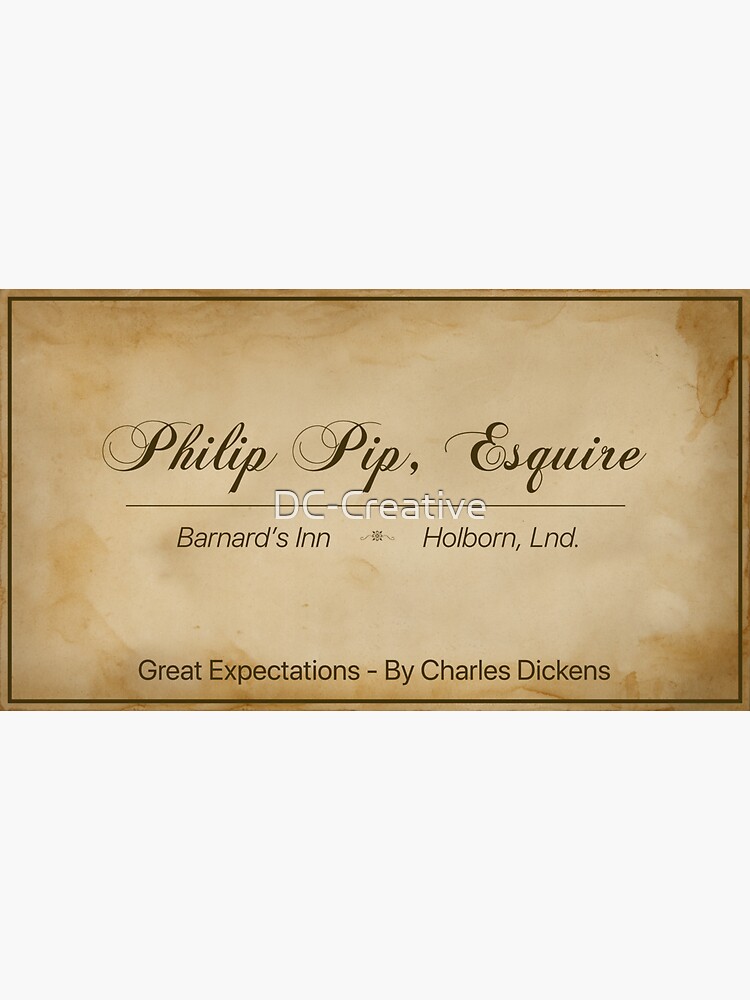 "Charles Dickens' Pip (Philip), Great Expectations - Calling Card ...