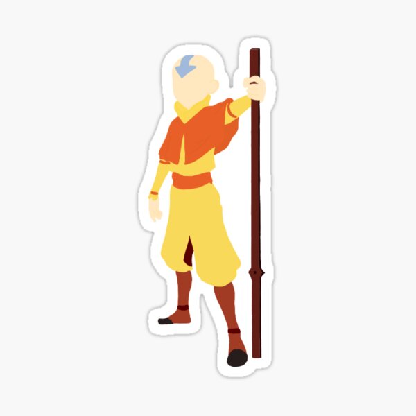 "Aang ATLA" Sticker for Sale by hannahbowen1 | Redbubble