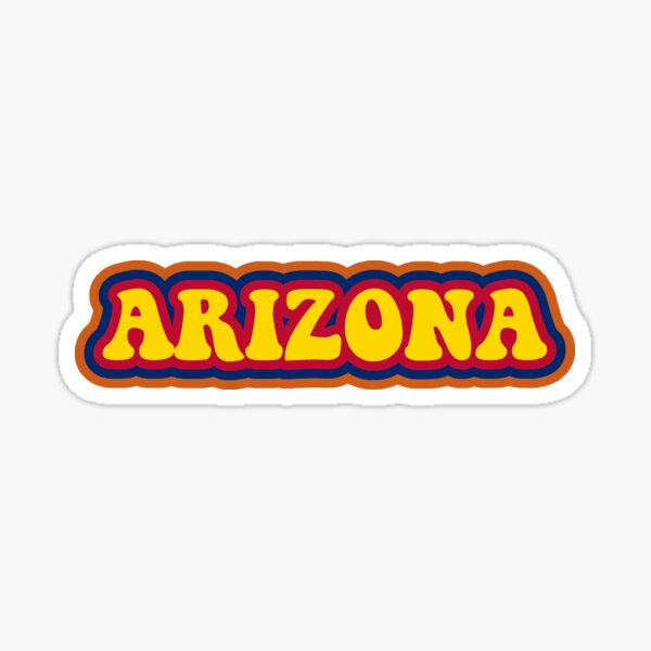 "Retro Arizona Flag Colors" Sticker for Sale by spillthebeenz | Redbubble