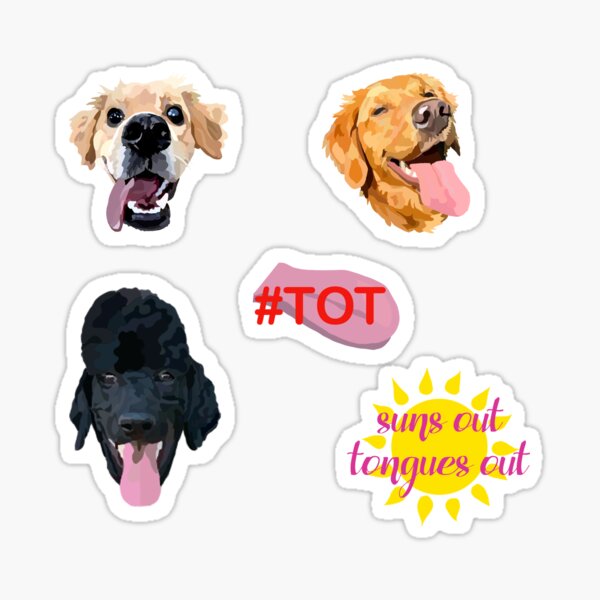 "Tongues Out" Sticker by hegdesigns | Redbubble