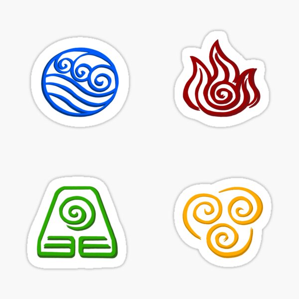 "Four Elements Mini Sticker Set" Sticker for Sale by allinan | Redbubble