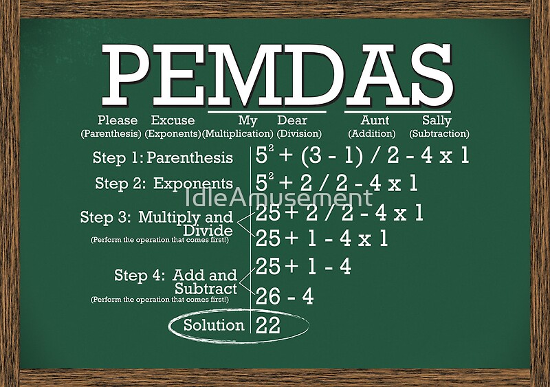 Order Of Operations Pemdas Examples
