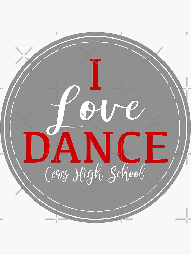 "I Love Dance Sticker " Sticker by elenadesignsco | Redbubble