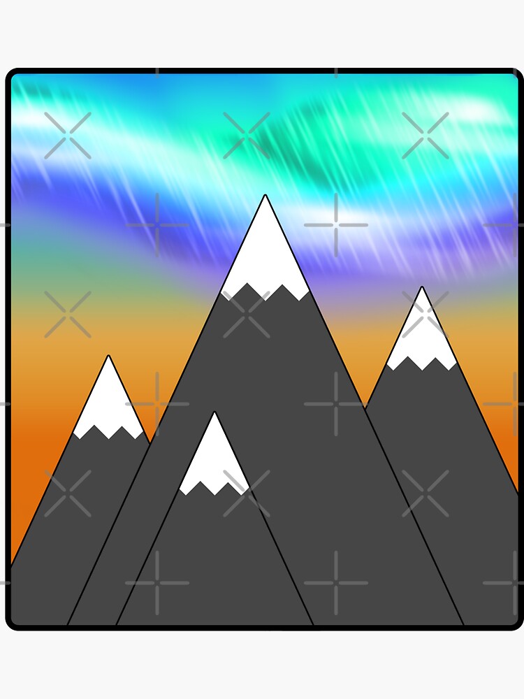 "Simplistic Mountain Range" Sticker by DongDesigns | Redbubble