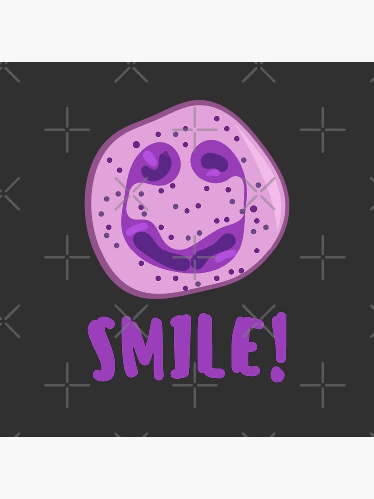 "White Blood Cell Smiling Neutrophil" Poster by twicetrader | Redbubble