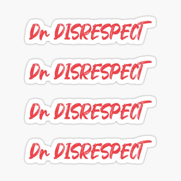 "Dr Disrespect design, retro, black and red" Sticker by Gaalaxyz ...