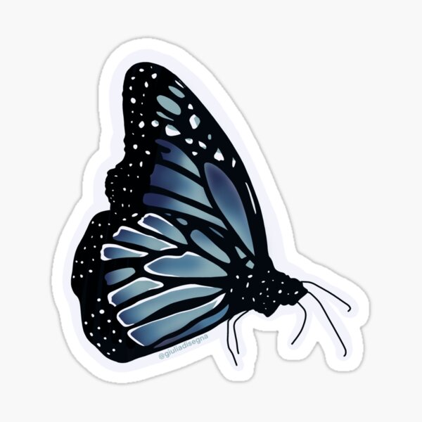 "Blue monarch butterfly" Sticker by hangthatup | Redbubble