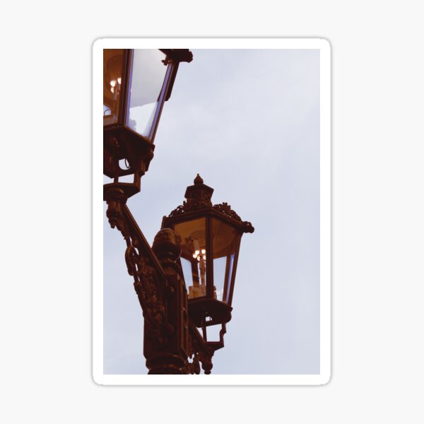 "Industrial Lamp Post" Sticker by OneFishArt | Redbubble
