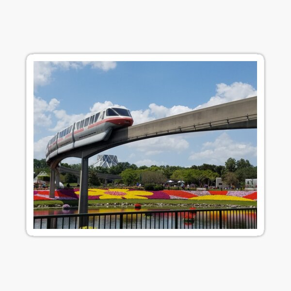 "Monorail over Epcot" Sticker for Sale by kitkatRose | Redbubble