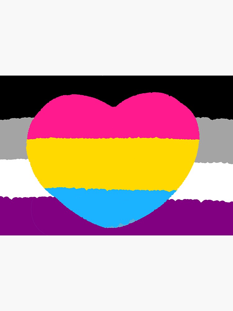 "Asexual Panromantic Flag" Sticker by MakoceMakes | Redbubble
