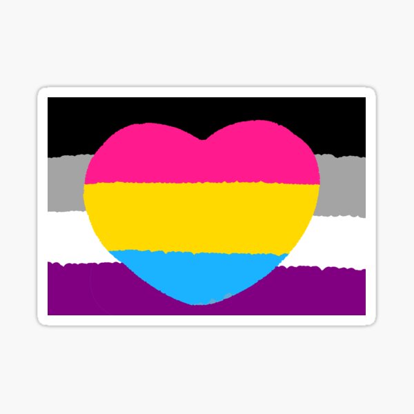 "Asexual Panromantic Flag" Sticker by MakoceMakes | Redbubble