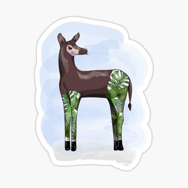 "Okapi" Sticker for Sale by Kel-Meleon | Redbubble