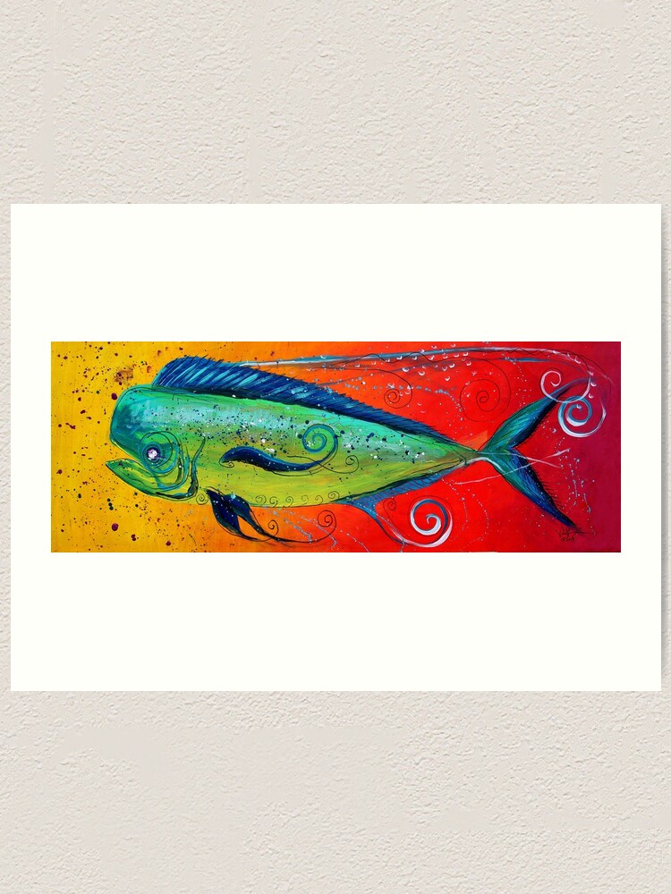 "MAHI MAHI, Colorful, FUN, Abstract Fish Art Original Design from J ...
