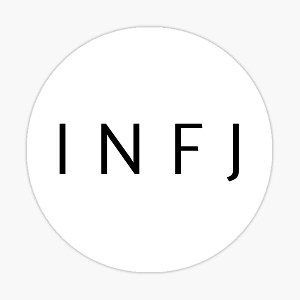 "INFJ MBTI Myers Briggs Personality Type Simple Design" Sticker for ...