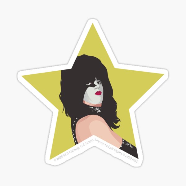 "KISS - The Starchild - Star Symbol Vector Illustration" Sticker by ...