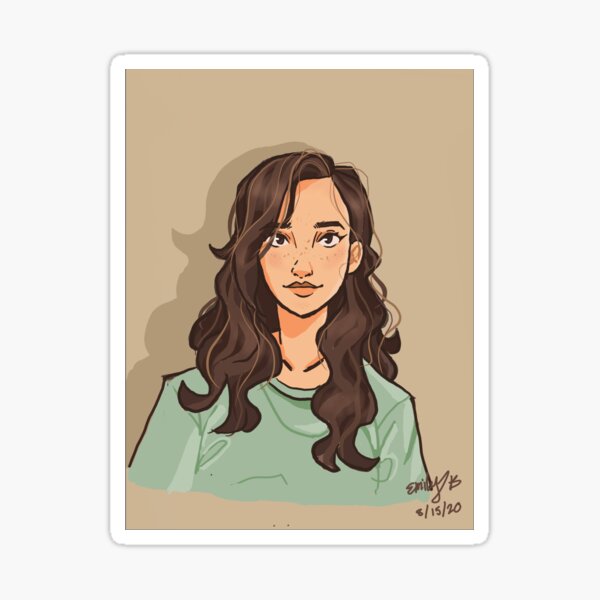 "Self Portrait :)" Sticker for Sale by EmilyOriginals | Redbubble