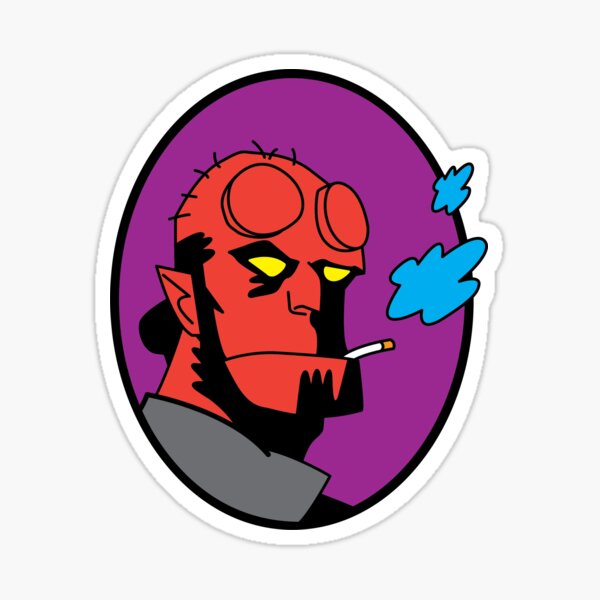 "Hellboy Portrait" Sticker for Sale by uncleagonist | Redbubble