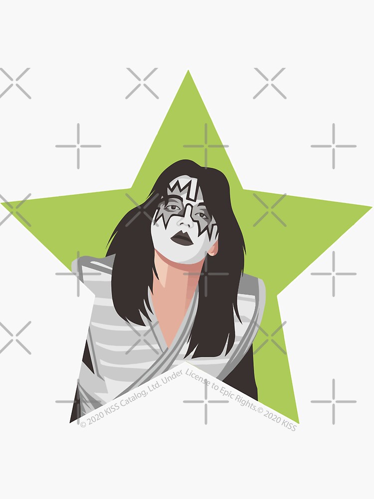 "KISS - The Spaceman - Awesome Star Vector" Sticker by kissfanatic ...