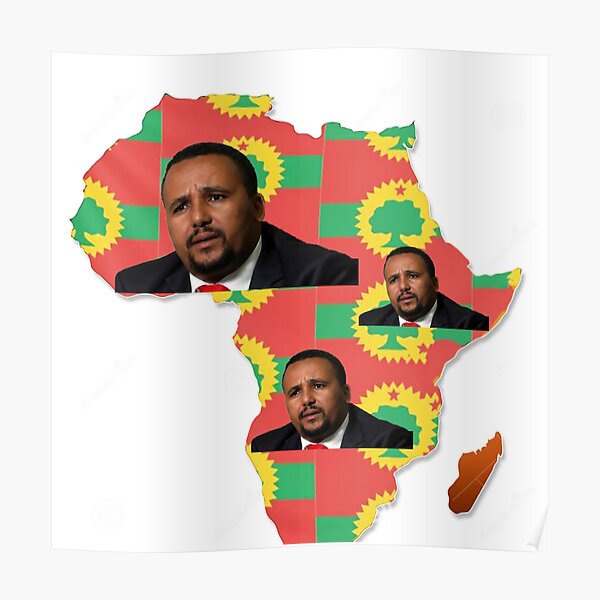 "Oromo flags Africa map ethiopia slim fit T-shirts" Poster for Sale by ...