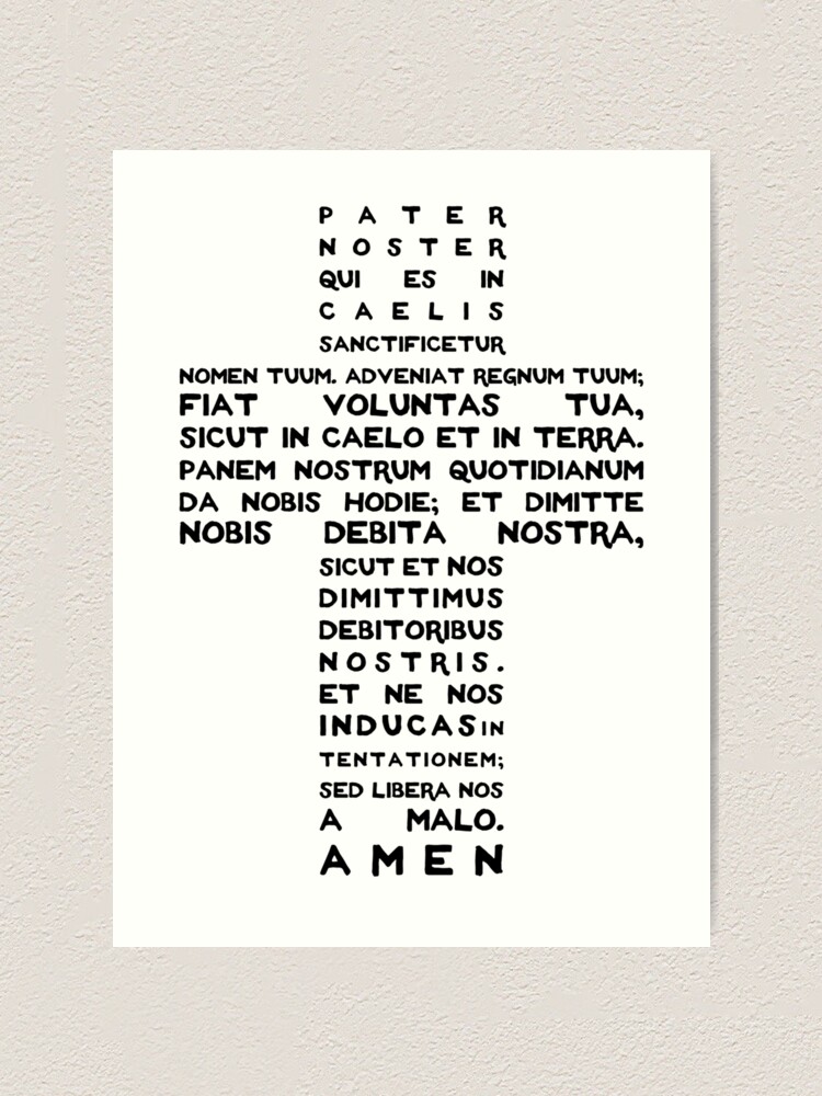 "Pater Noster" Art Print for Sale by CatholicArtisan | Redbubble
