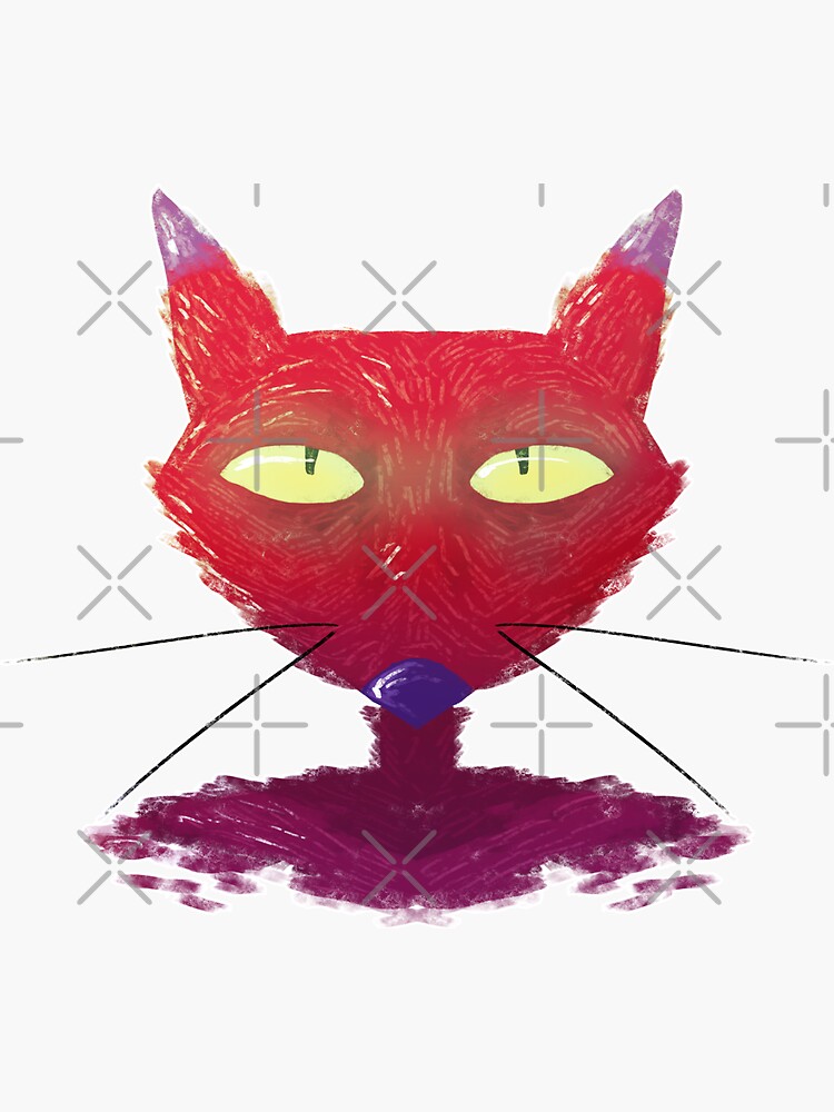 "Katz the Cat" Sticker for Sale by MatchaaMilkTea | Redbubble