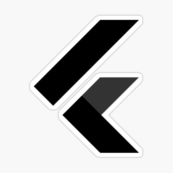 "Google Flutter Black" Sticker for Sale by masfran | Redbubble