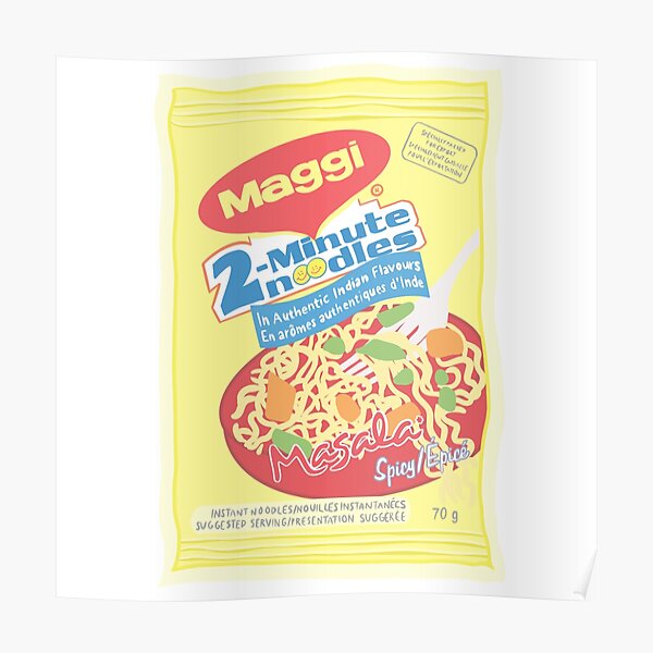"Maggi Noodles" Poster by hufsa-creations | Redbubble