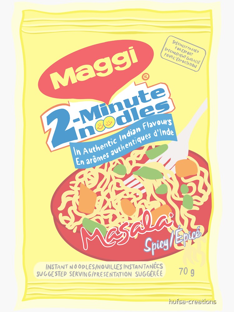 "Maggi Noodles" Sticker for Sale by hufsa-creations | Redbubble