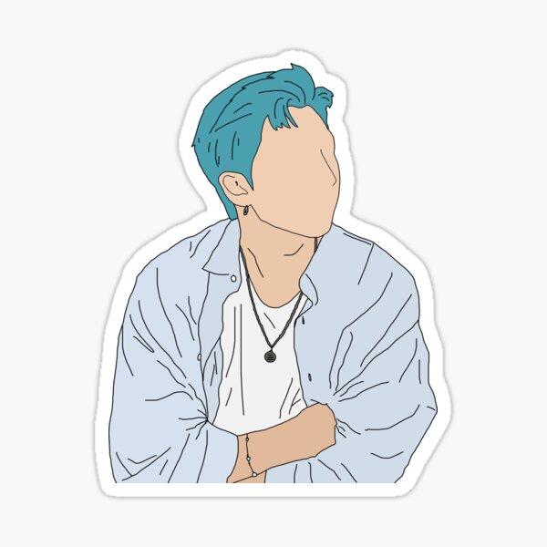 "RM Dynamite Line Art" Sticker for Sale by serendipitousMT | Redbubble
