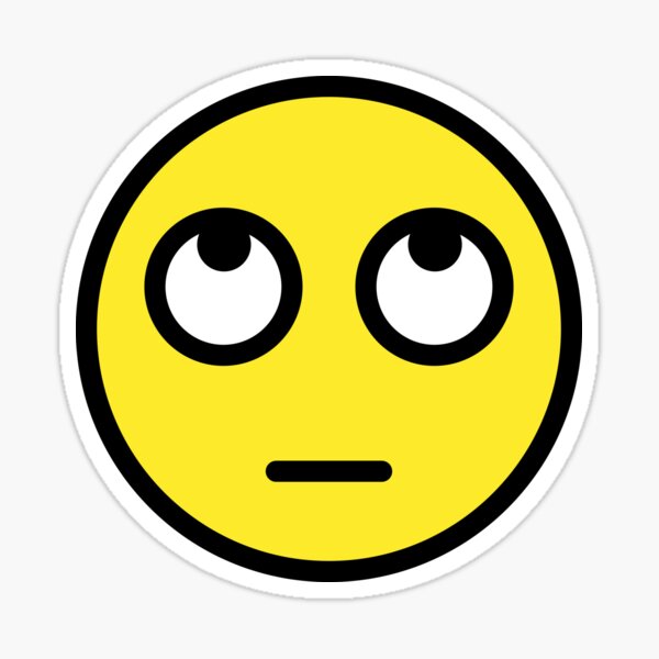 "Eye Roll Emoji Sticker" Sticker by EmojiWorld | Redbubble