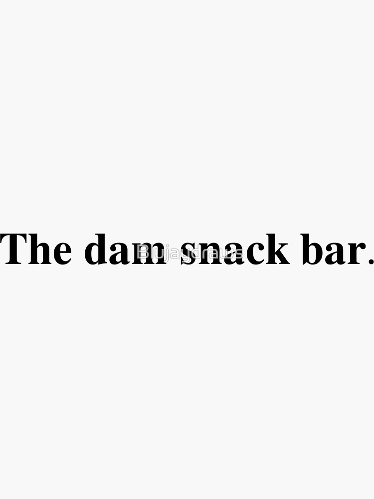 "Dam Snack Bar Titan's Curse" Sticker for Sale by Blujaydraws | Redbubble