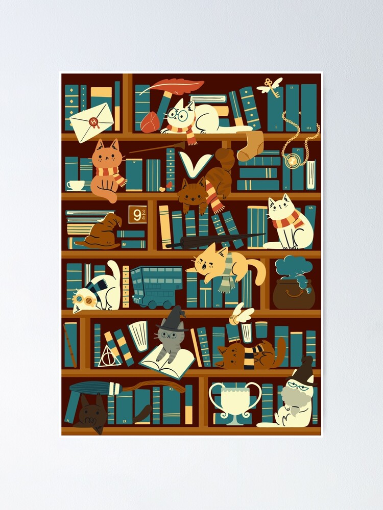 "Library Magic School" Poster for Sale by TaylorRoss1 | Redbubble