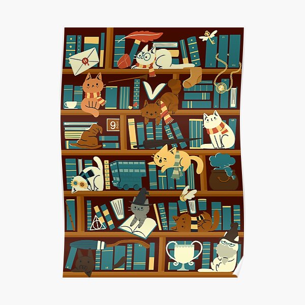 "Library Magic School" Poster by TaylorRoss1 | Redbubble