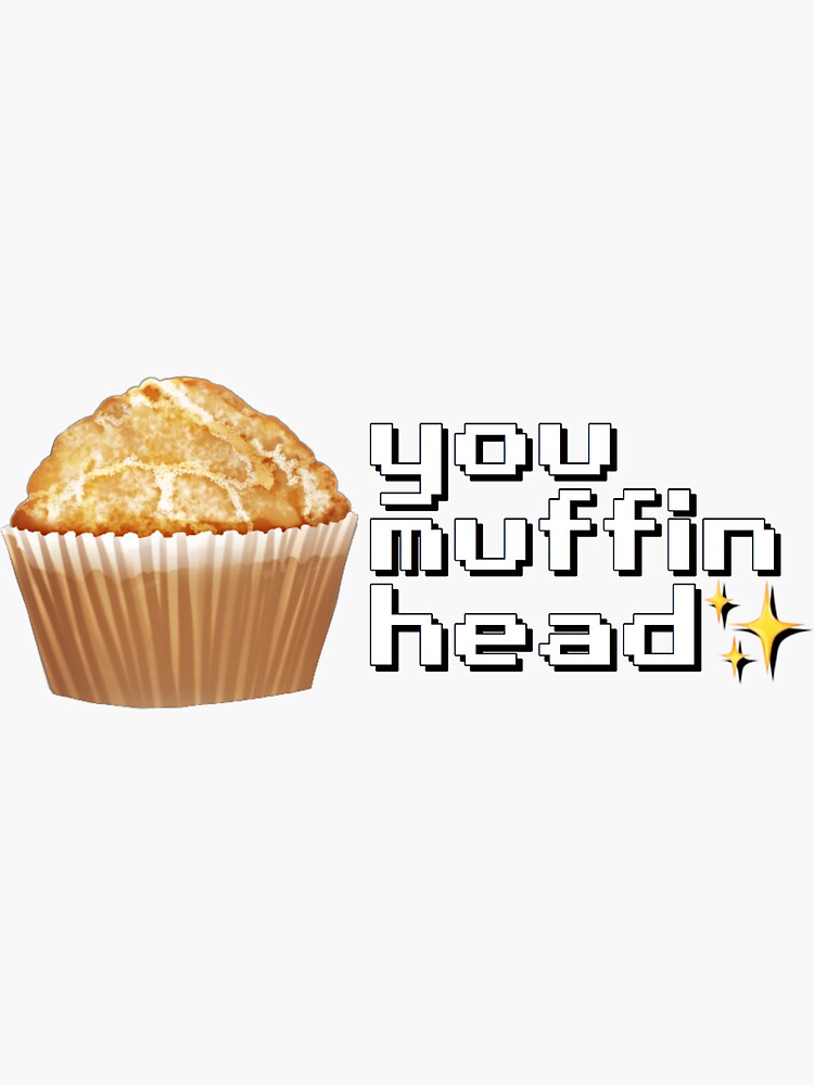 "muffin head" Sticker for Sale by kendralauu | Redbubble
