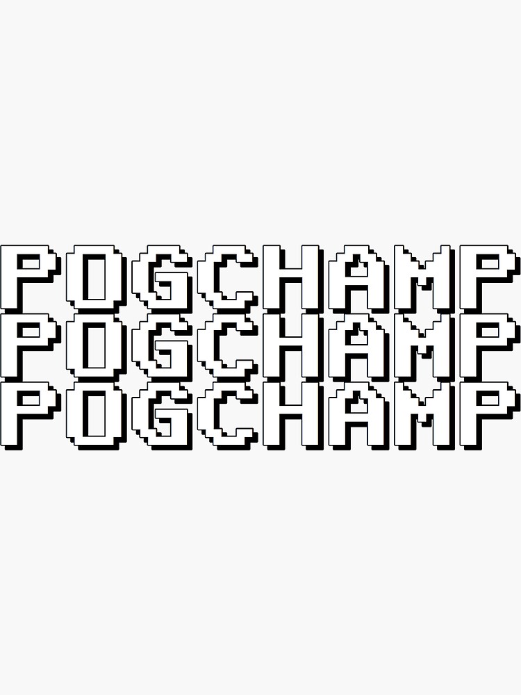 "pogchamp" Sticker by kendralauu | Redbubble